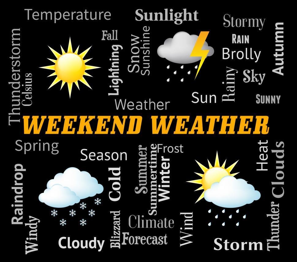 Free Stock Photo of Weekend Weather Means Saturday And Sunday Forecast ...